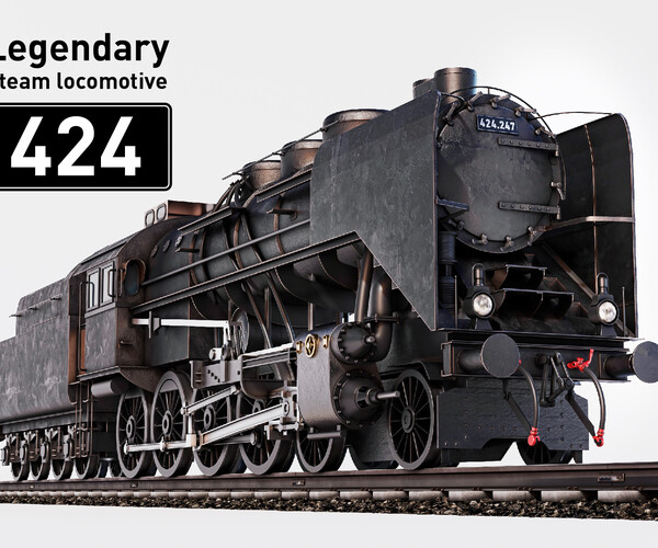 ArtStation - Mav Class 424 with railroad 3D model | Resources