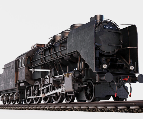 ArtStation - Mav Class 424 with railroad 3D model | Resources