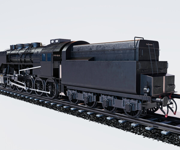 ArtStation - Mav Class 424 with railroad 3D model | Resources