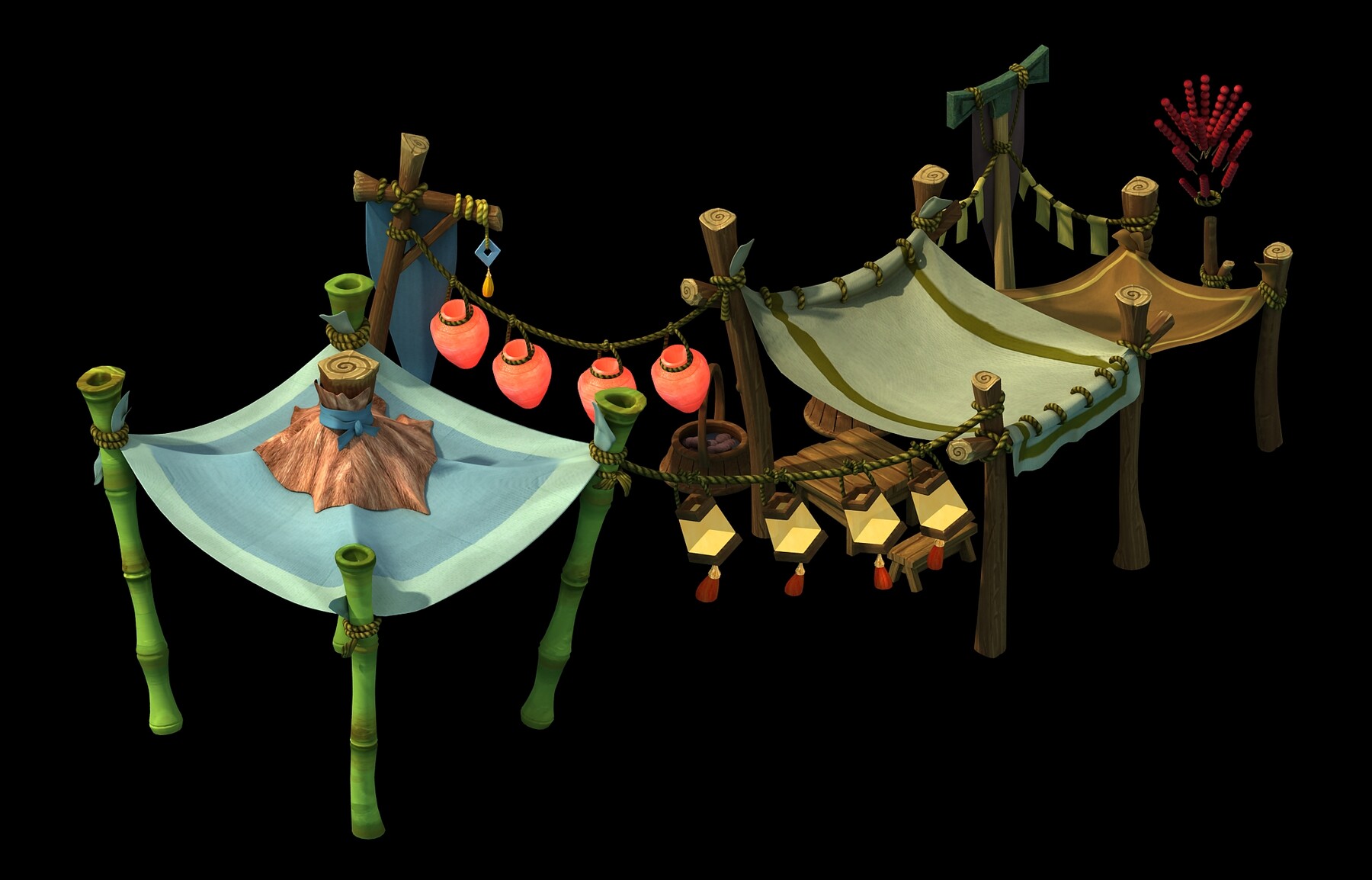 ArtStation - City - roadside booth | Game Assets