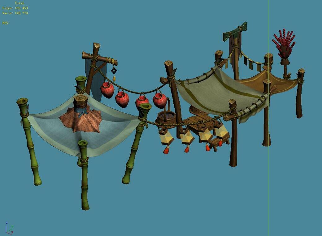 ArtStation - City - roadside booth | Game Assets