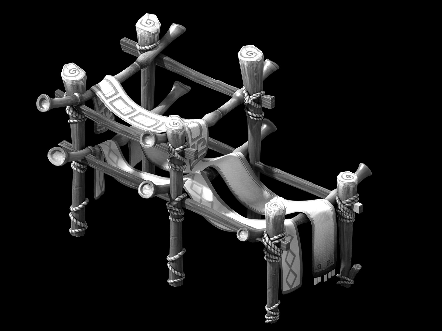 ArtStation - City - Clothes rack | Game Assets