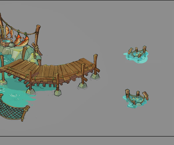 ArtStation - City - Fish Farm | Game Assets