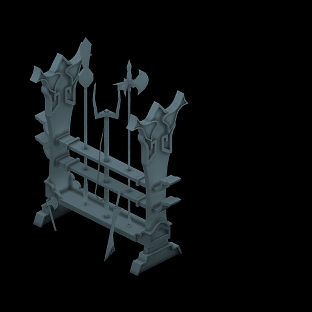 ArtStation - Props - Weapons Stand 117 | Game Assets