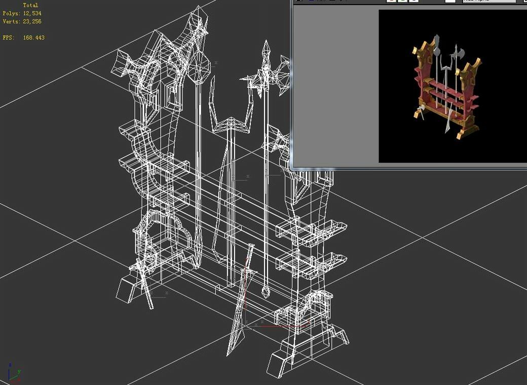 ArtStation - Props - Weapons Stand 117 | Game Assets