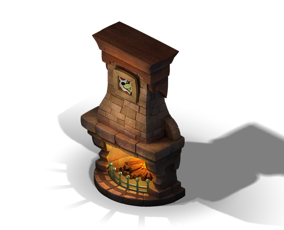 ArtStation - Fireplace 022 | Game Assets