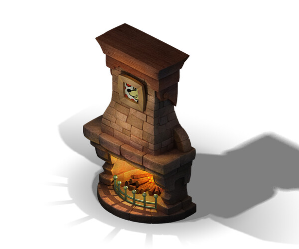 ArtStation - Fireplace 022 | Game Assets