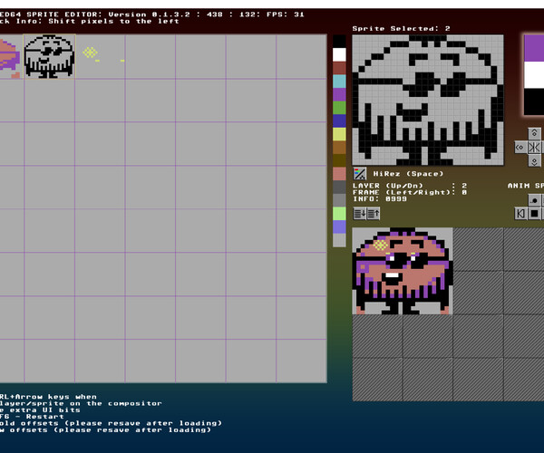 ArtStation - Spred64 - C64 Sprite Editor V1.41 | Resources