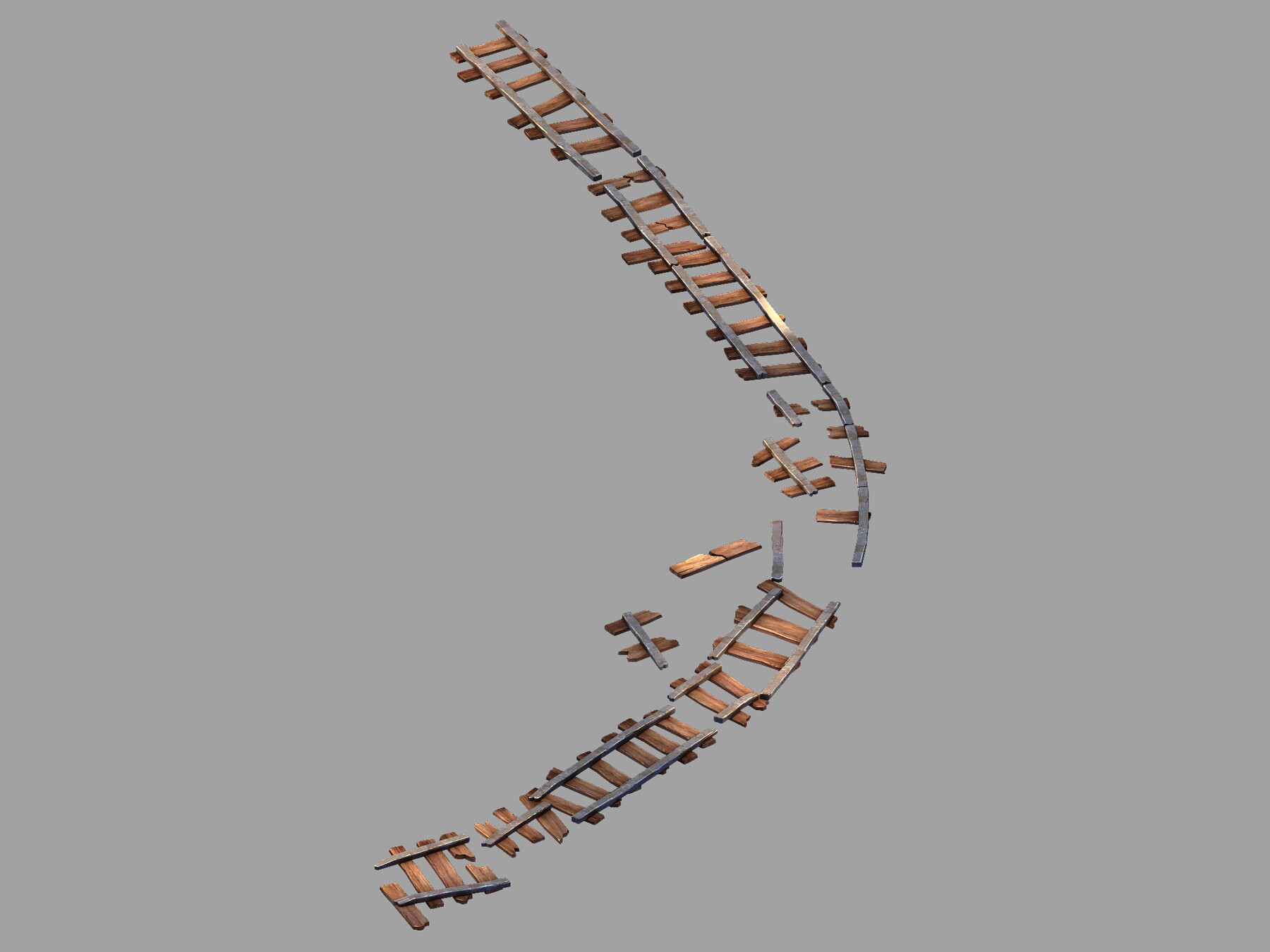 ArtStation - Black Light Cave - Rail Track 01 | Game Assets