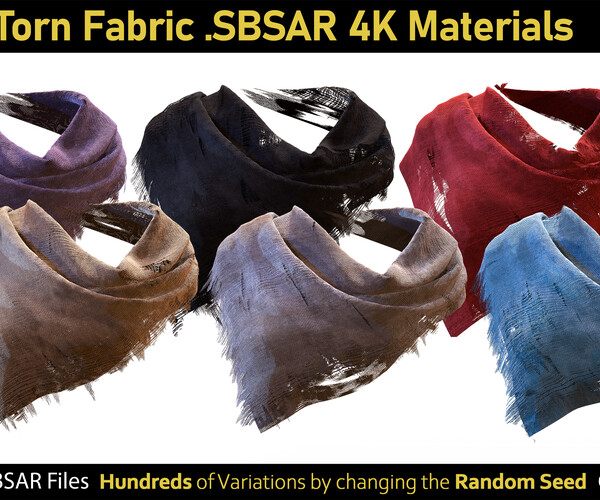 ArtStation - 7 Free Torn Fabric Materials | Game Assets