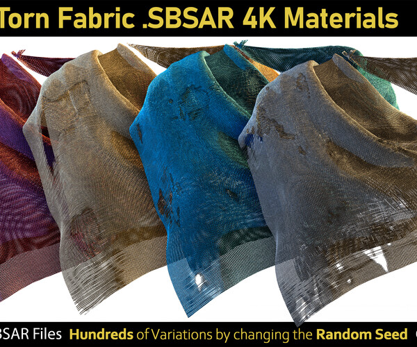 ArtStation - 7 Free Torn Fabric Materials | Game Assets