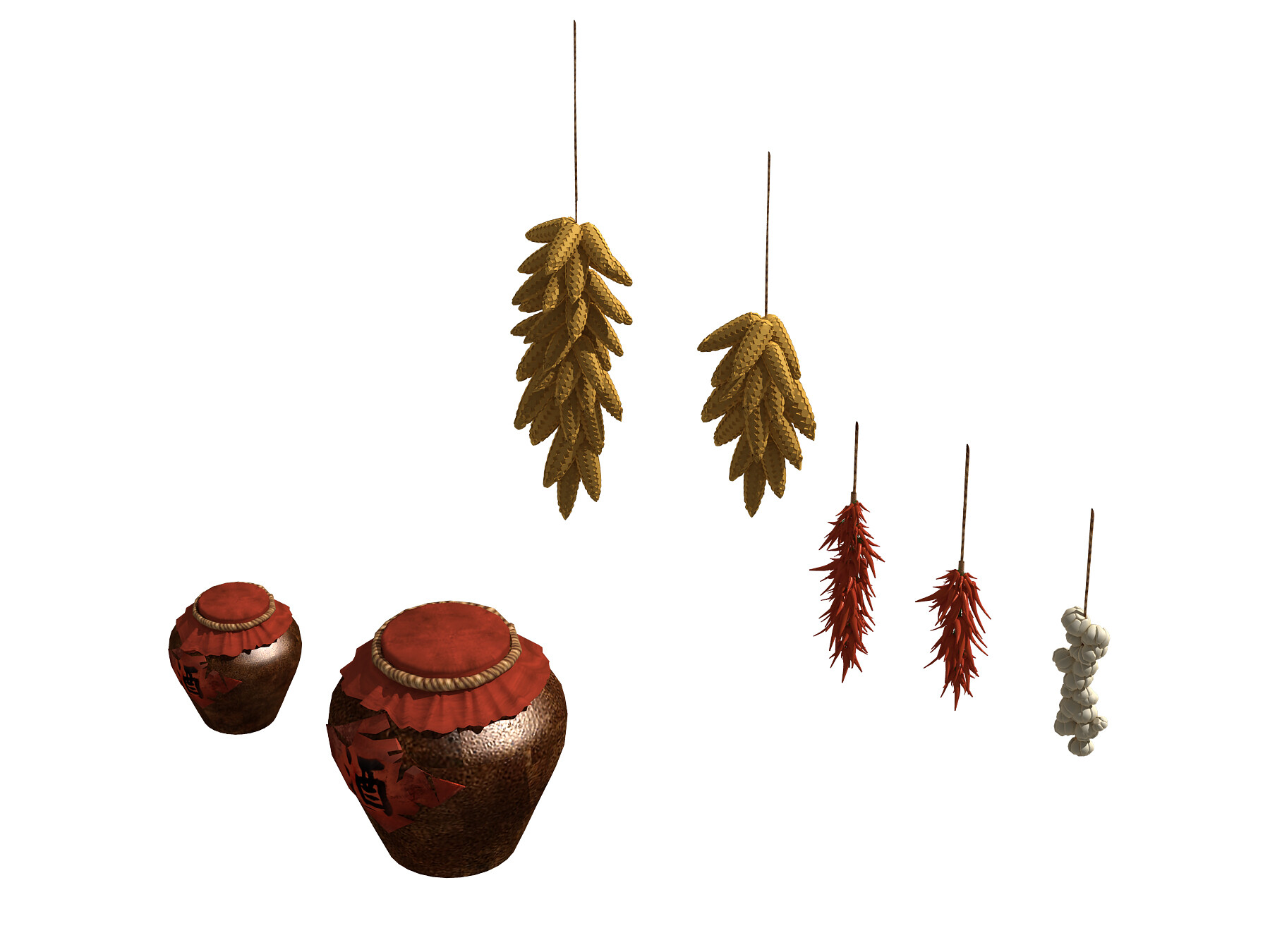 ArtStation - Jars - Corn - Pepper - Garlic | Game Assets