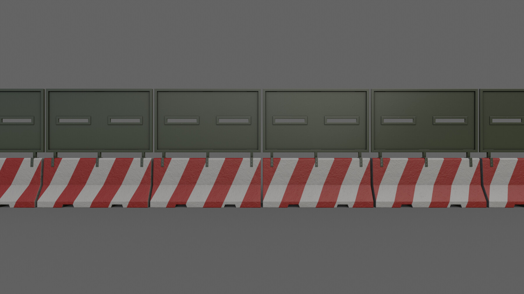 ArtStation - PBR Concrete Roadblock Barrier V3 | Game Assets