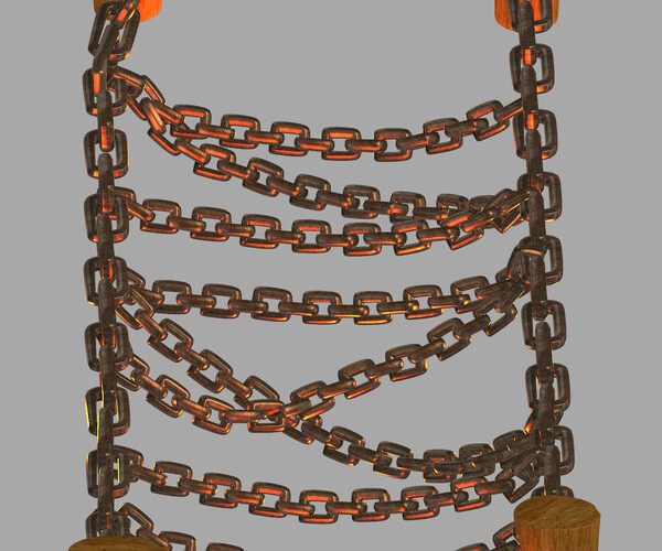 ArtStation - Lava Hell - Iron Chain Bridge 23 | Game Assets