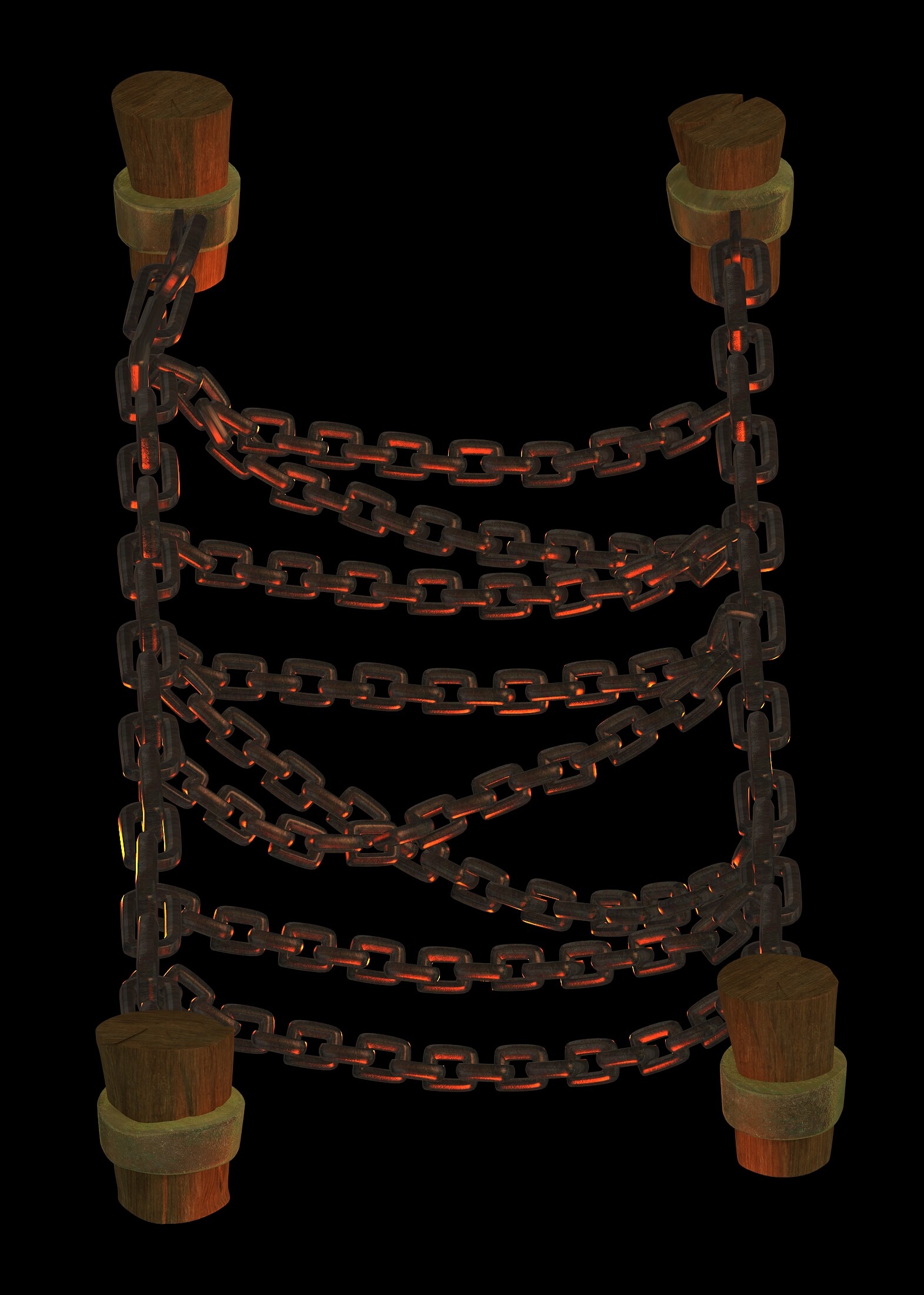 ArtStation - Lava Hell - Iron Chain Bridge 23 | Game Assets