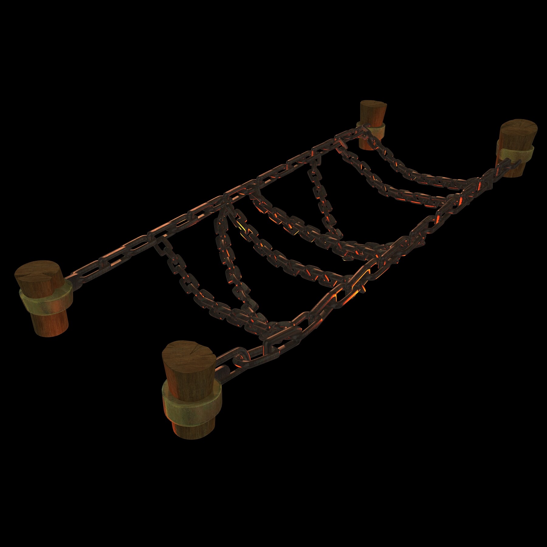 ArtStation - Lava Hell - Iron Chain Bridge 23 | Game Assets