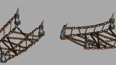 ArtStation - Lava Hell - Chain Bridge 24 | Game Assets