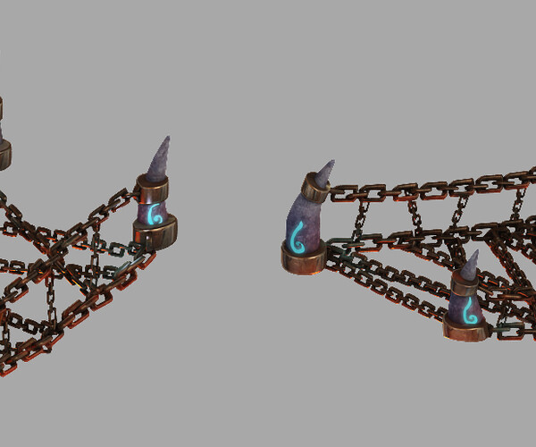 ArtStation - Lava Hell - Chain Bridge 24 | Game Assets
