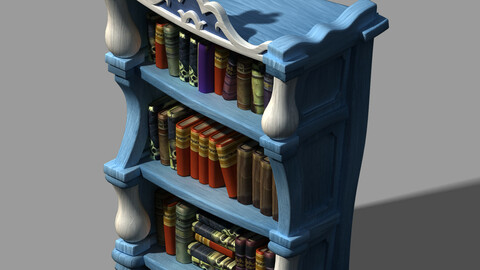 ArtStation - Play - Bookcase 03 | Game Assets