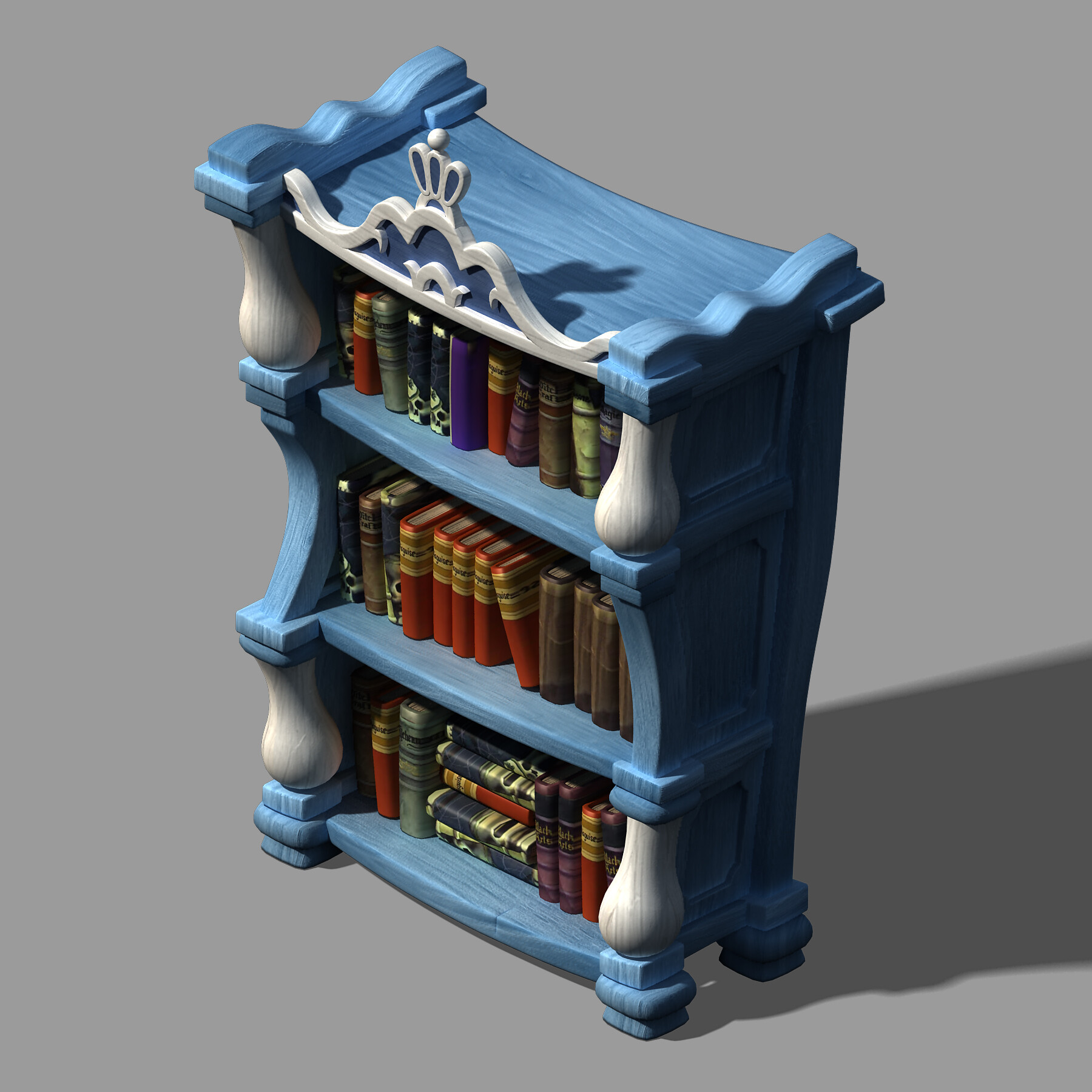 ArtStation - Play - Bookcase 03 | Game Assets