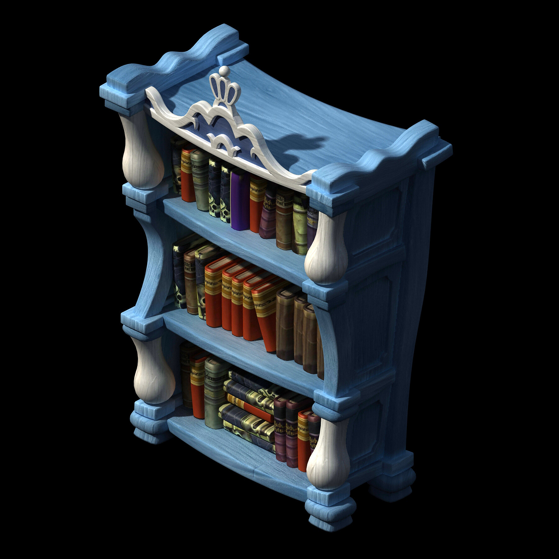 ArtStation - Play - Bookcase 03 | Game Assets