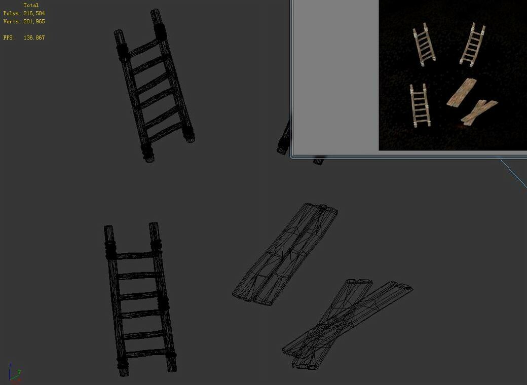 ArtStation - Ladders - wood board 11 | Game Assets