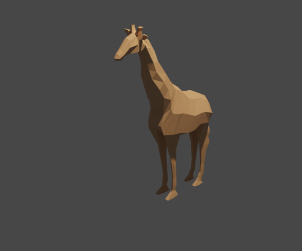 ArtStation - Giraffe Low-poly 3D model | Resources