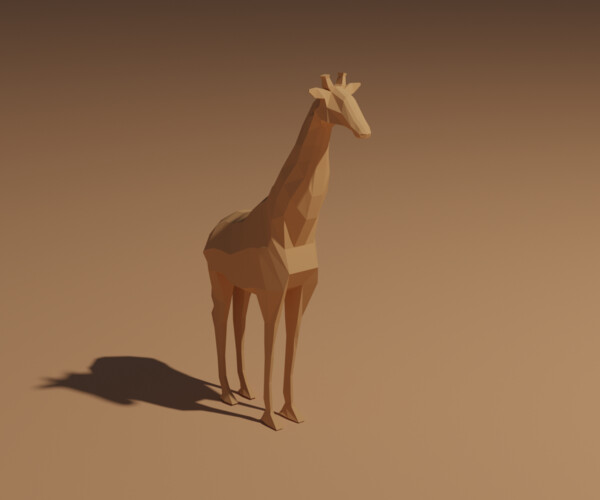 ArtStation - Giraffe Low-poly 3D model | Resources
