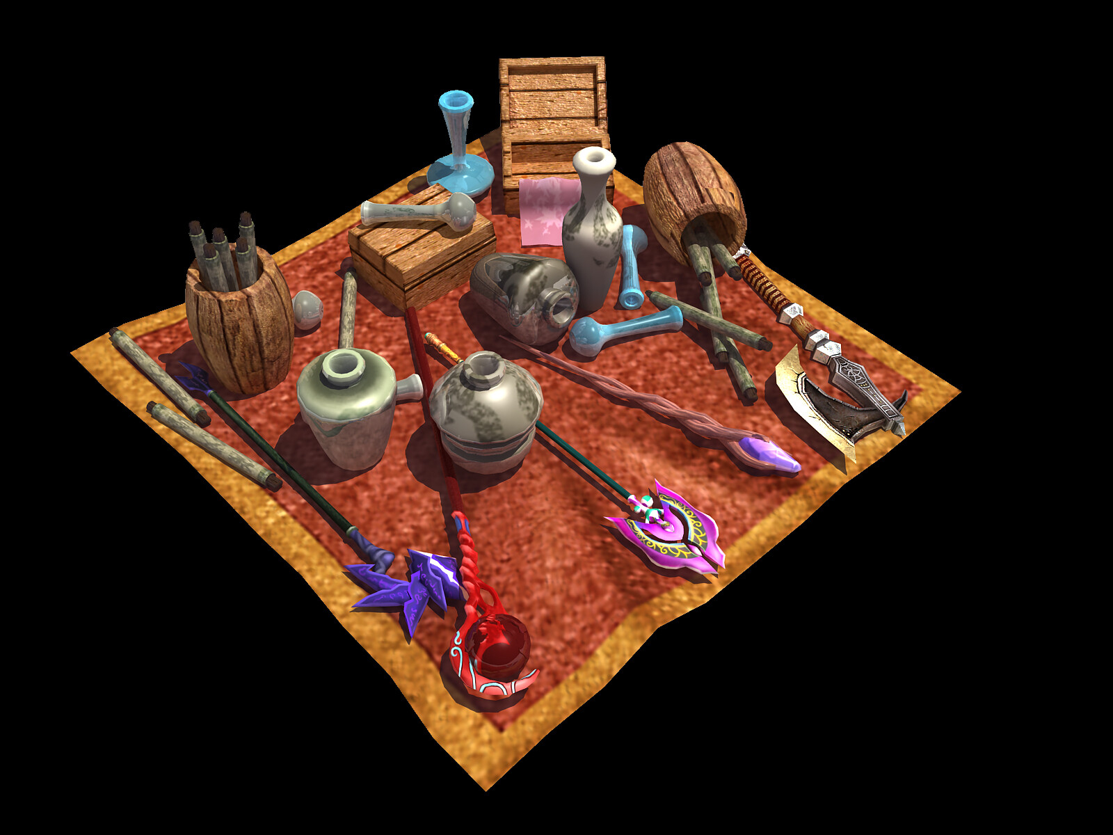 ArtStation - Miscellaneous goods - ground stall 01 | Resources