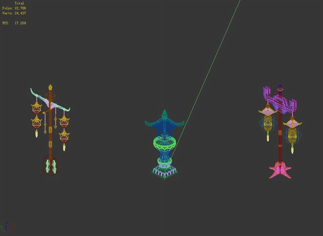 ArtStation - China - Ancient - Street Lights 696 | Game Assets