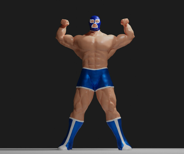 ArtStation - Masked Fighter - Lucha Libre - Wrestling 3D model | Game ...
