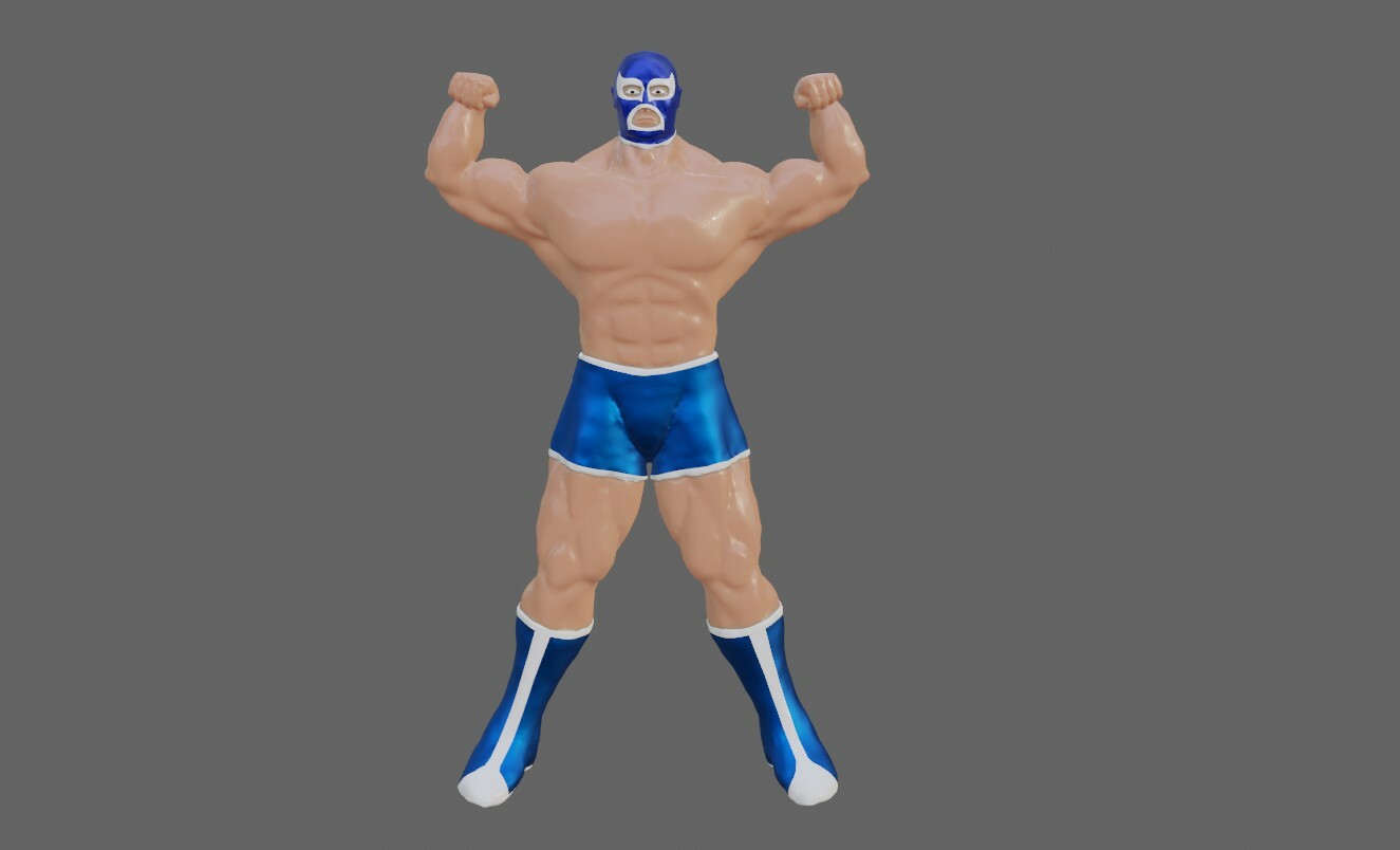 ArtStation - Masked Fighter - Lucha Libre - Wrestling 3D model | Game ...