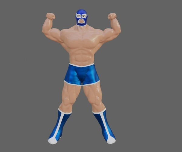 ArtStation - Masked Fighter - Lucha Libre - Wrestling 3D model | Game ...