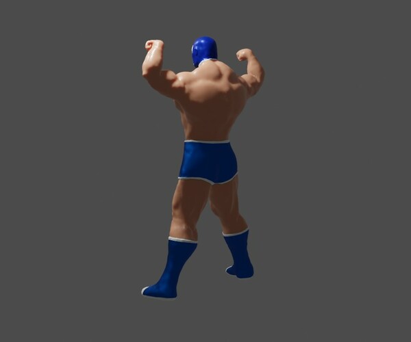 ArtStation - Masked Fighter - Lucha Libre - Wrestling 3D model | Game ...