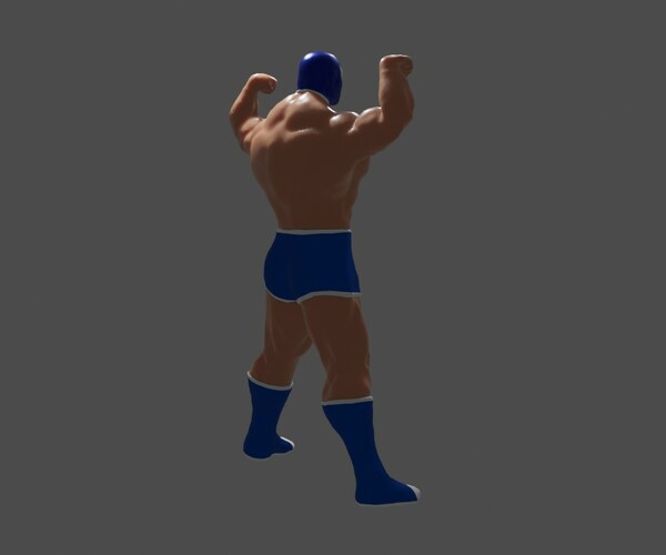 ArtStation - Masked Fighter - Lucha Libre - Wrestling 3D model | Game ...