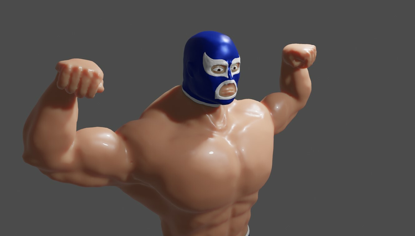 ArtStation - Masked Fighter - Lucha Libre - Wrestling 3D model | Game ...