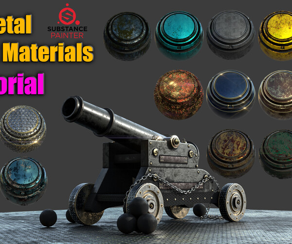 ArtStation - 120 Metal Smart Materials + Tutorial | Resources