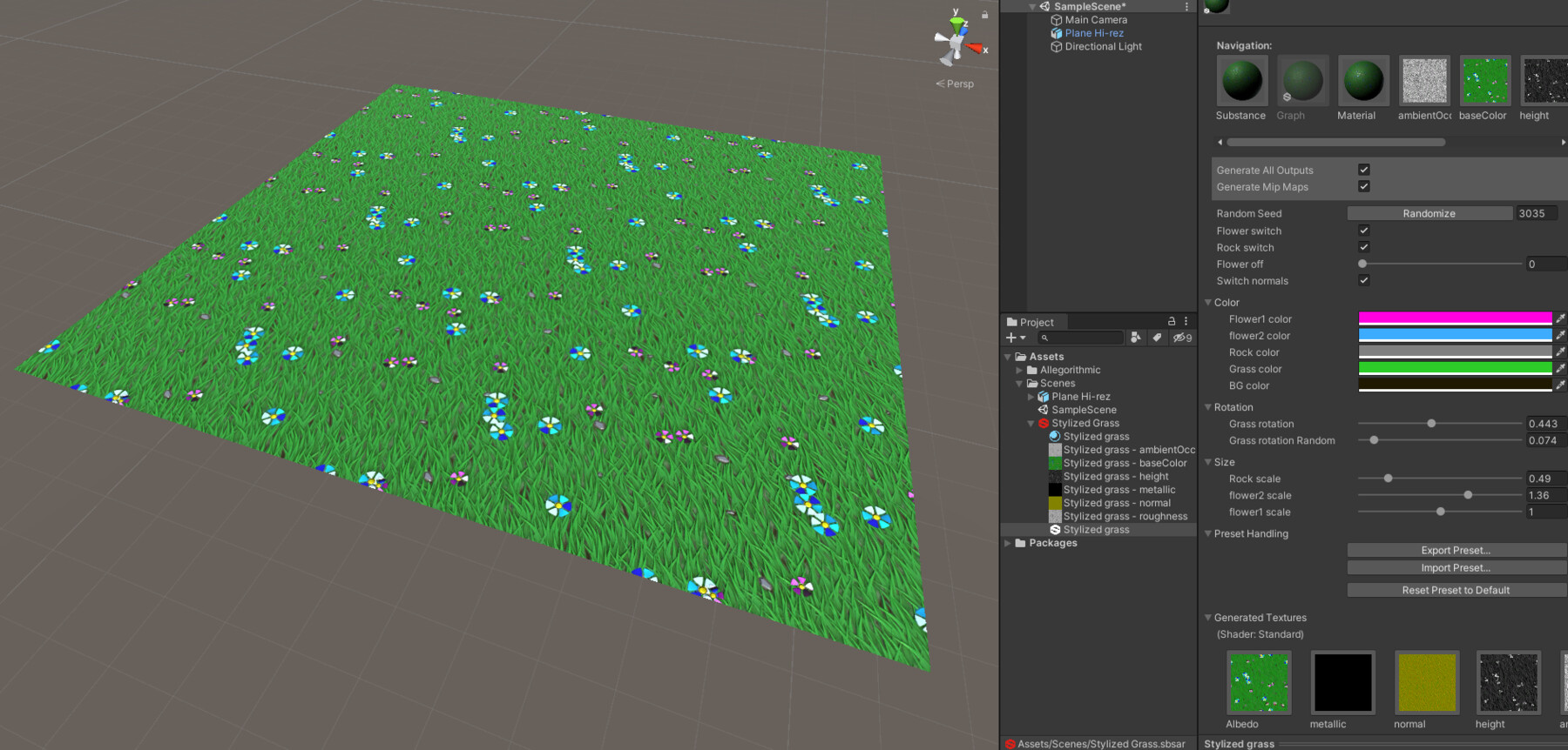 ArtStation - Stylized grass smart material | Game Assets
