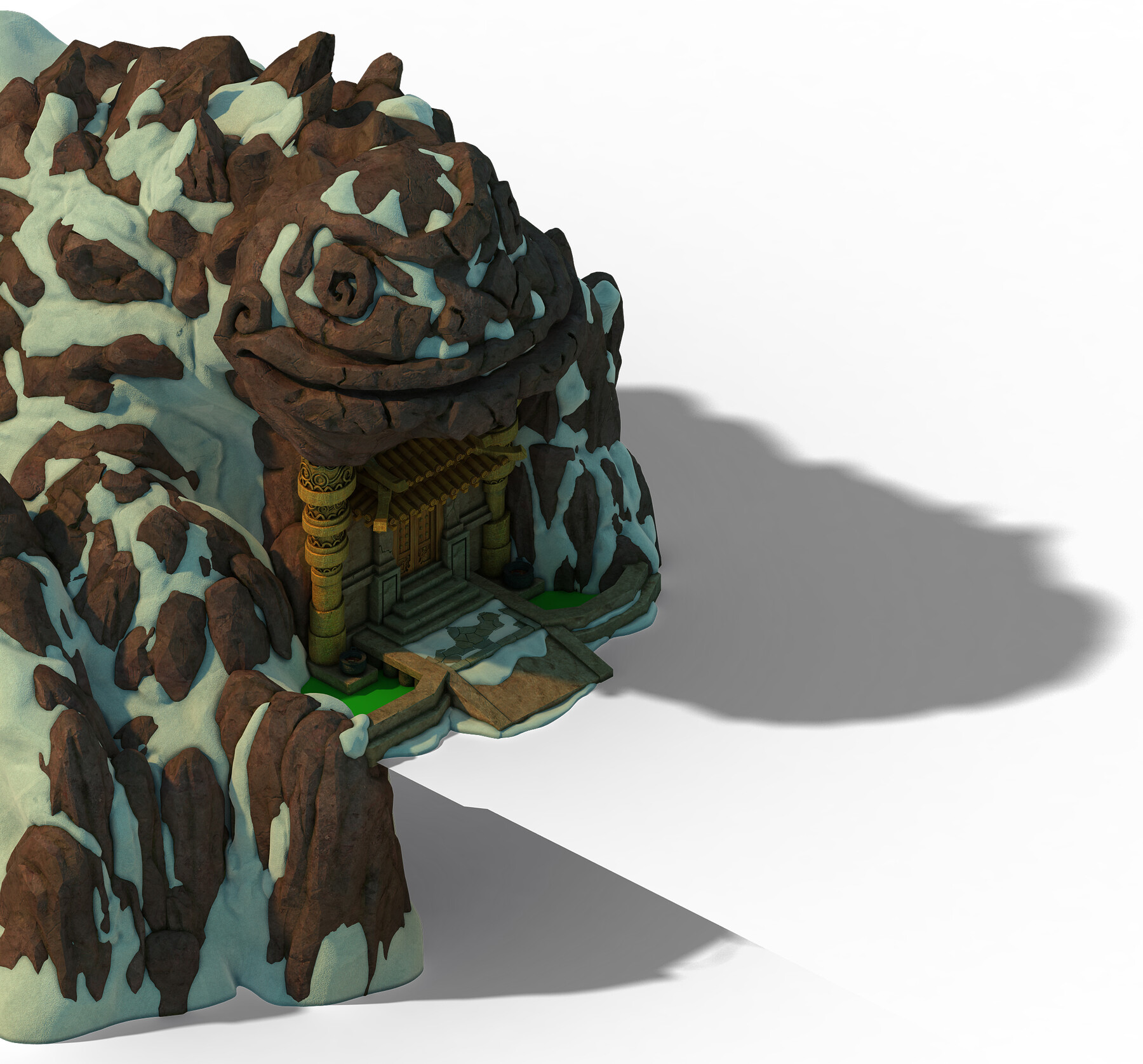ArtStation - White camel mountain - giant frog house | Game Assets