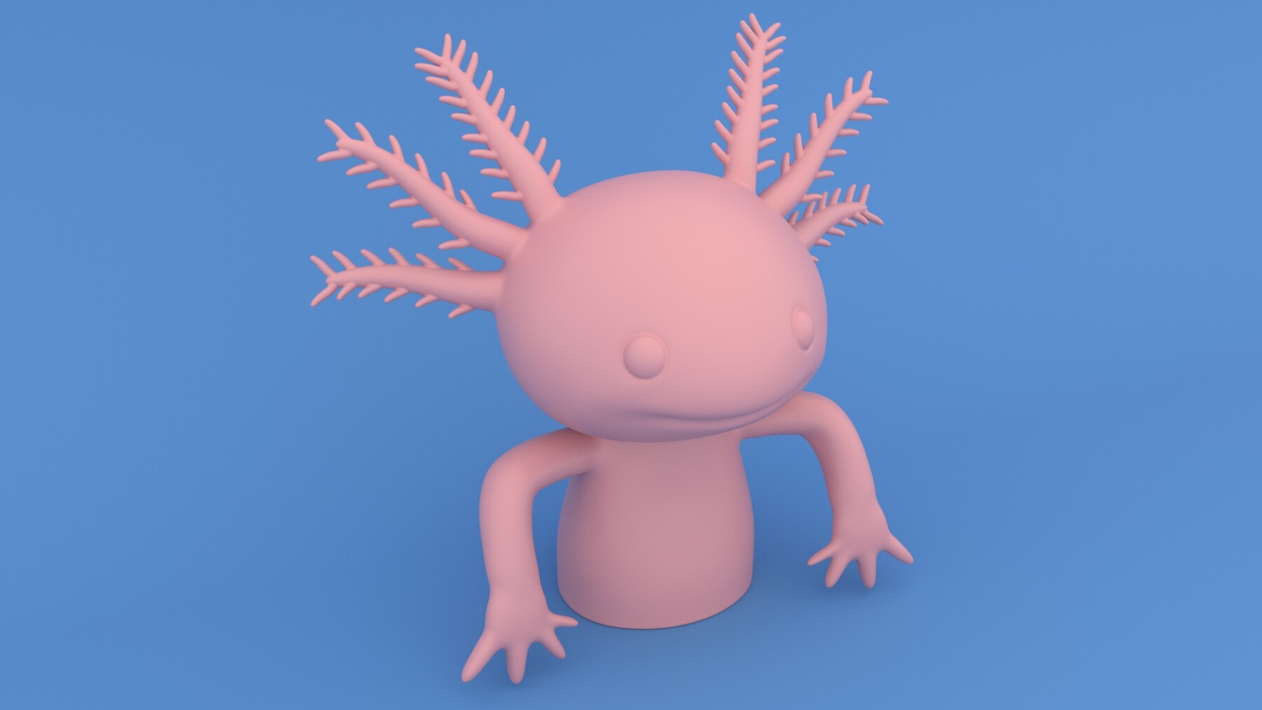 ArtStation - Cute Axolotl - 3D Print Model | Resources