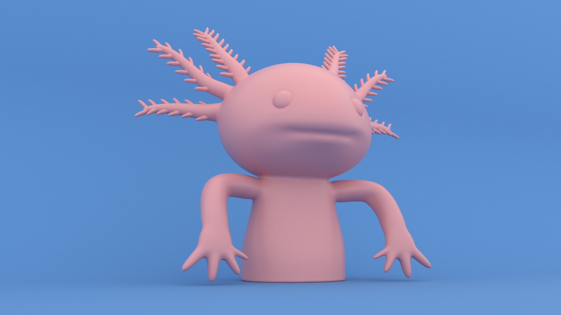 ArtStation - Cute Axolotl - 3D Print Model | Resources