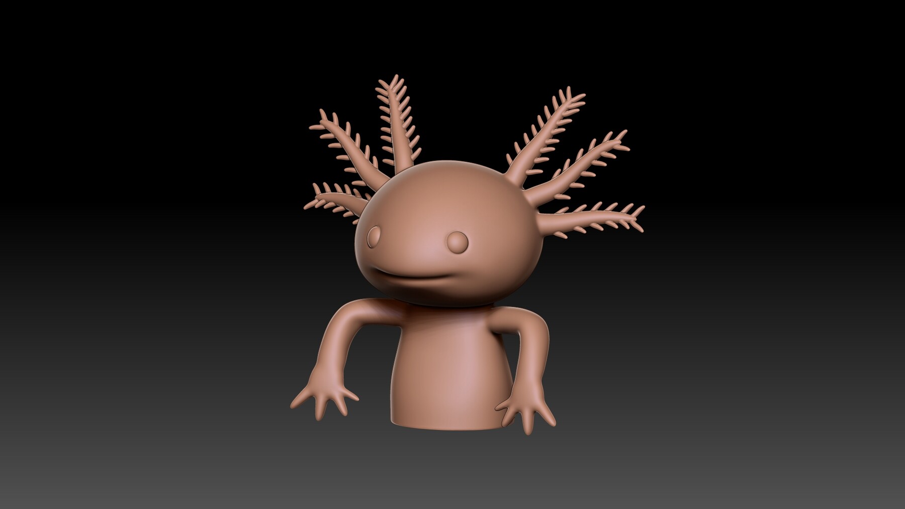 ArtStation - Cute Axolotl - 3D Print Model | Resources