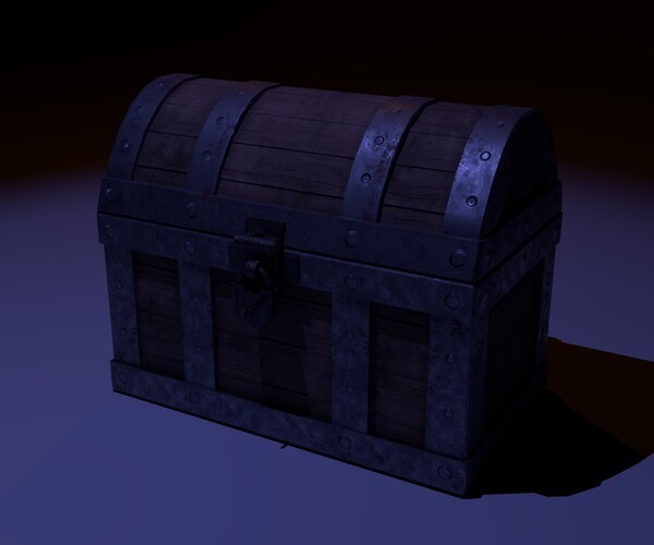 ArtStation - Low-poly rusted chest | Resources