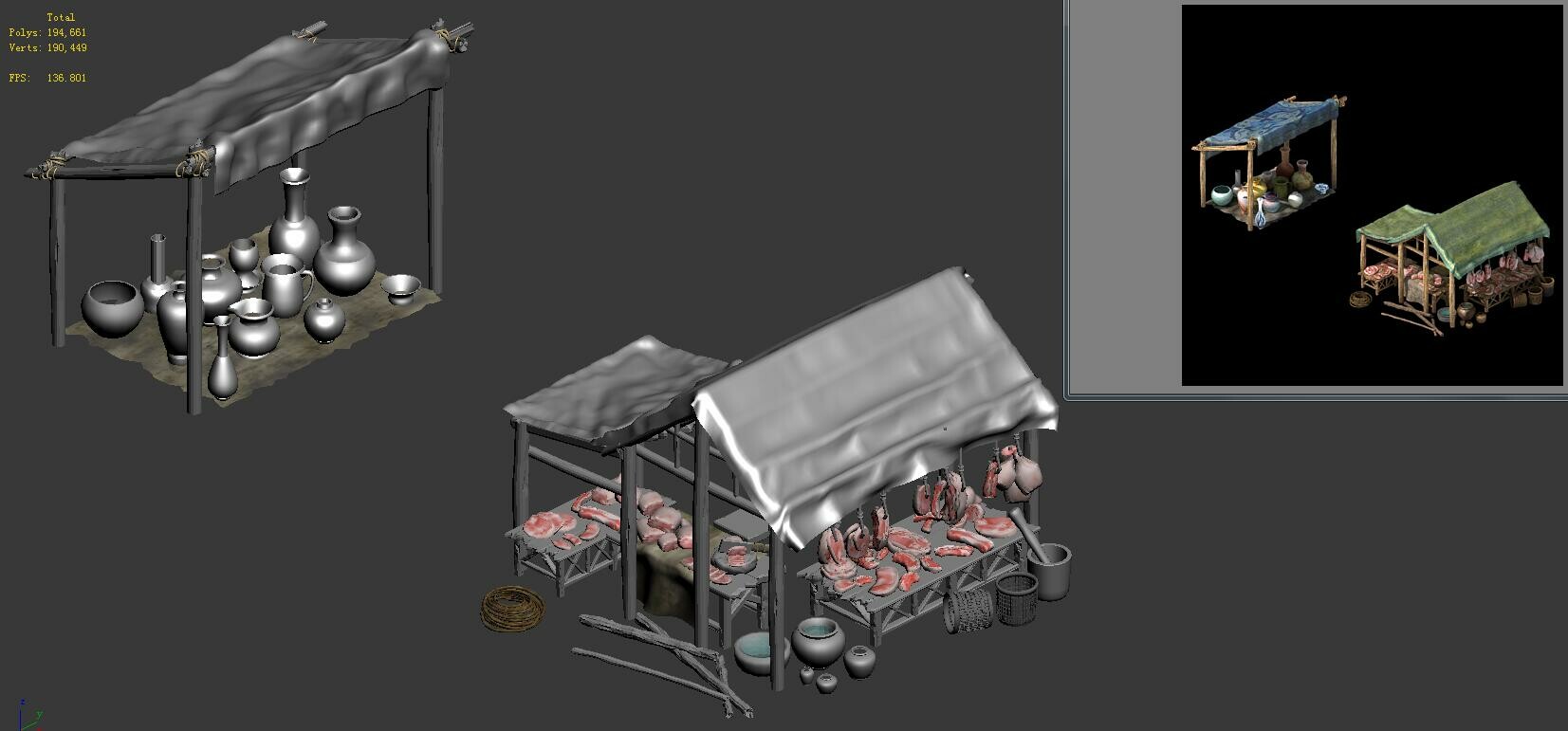 ArtStation - City Small Store - Pork Shop | Game Assets