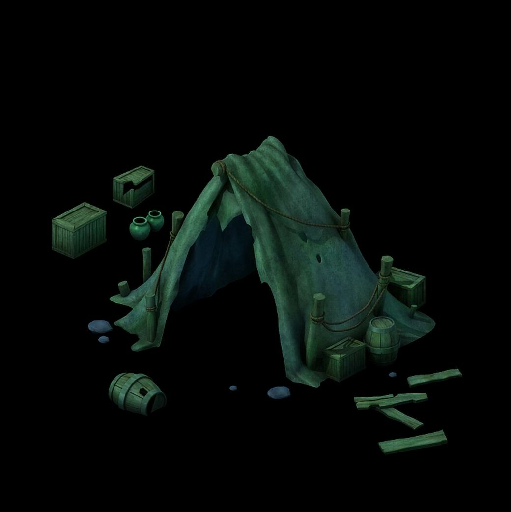 ArtStation - Nightmare Bay - Tent 02 | Game Assets