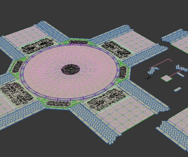ArtStation - Ancient Capital Building - Floor Tile 04 | Game Assets