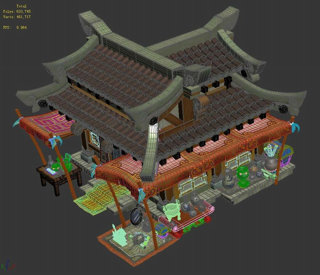ArtStation - Ancient Capital Building - Antique Shop 02 | Game Assets