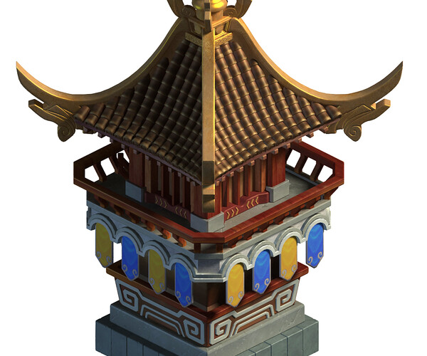 ArtStation - Ancient Capital Building - Royal Palace Tower | Game Assets