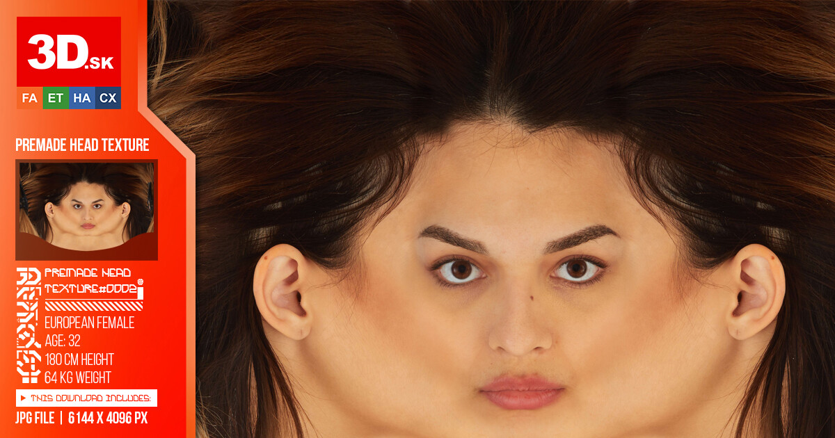 ArtStation - Female Premade Head Texture 0002 | Game Assets