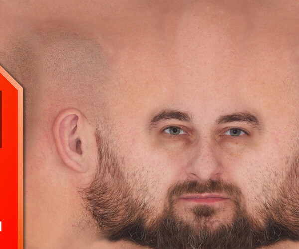 ArtStation - Male Premade Head Texture 293 | Game Assets